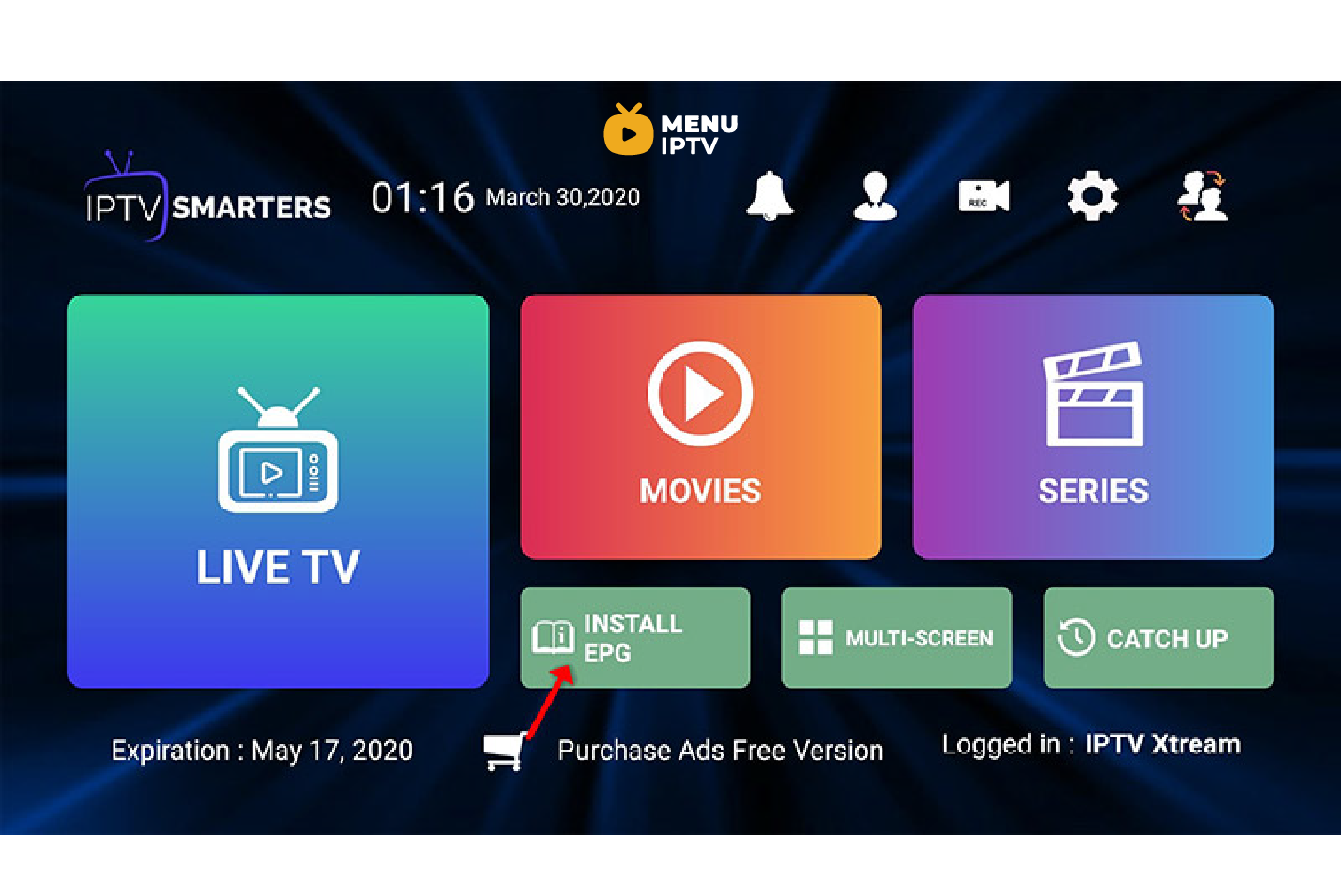 5 How to setup IPTV on IPTV Smarters Pro - MENUIPTV