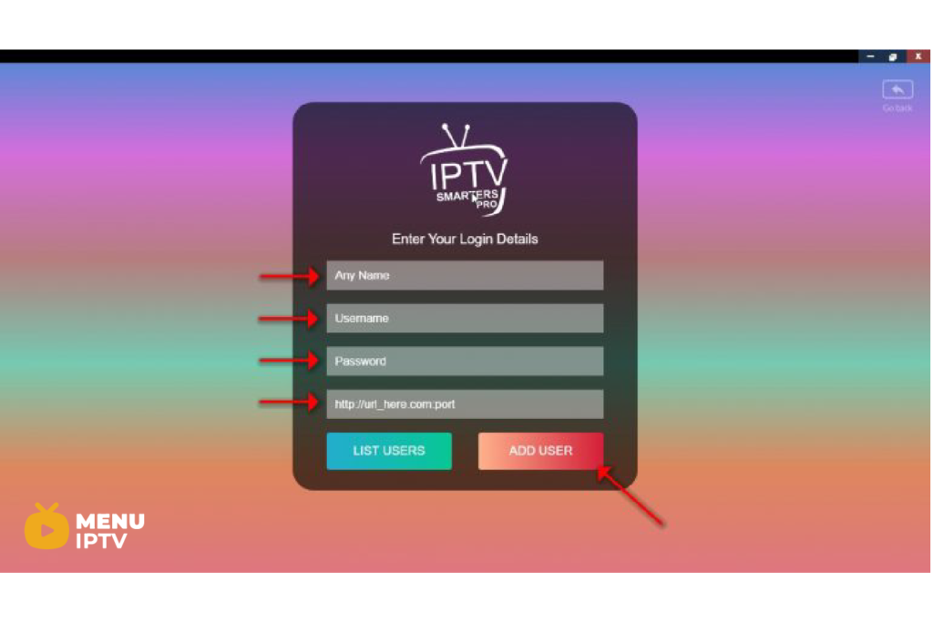 4 steps How to setup IPTV on IPTV Smarters in computer - MENUIPTV