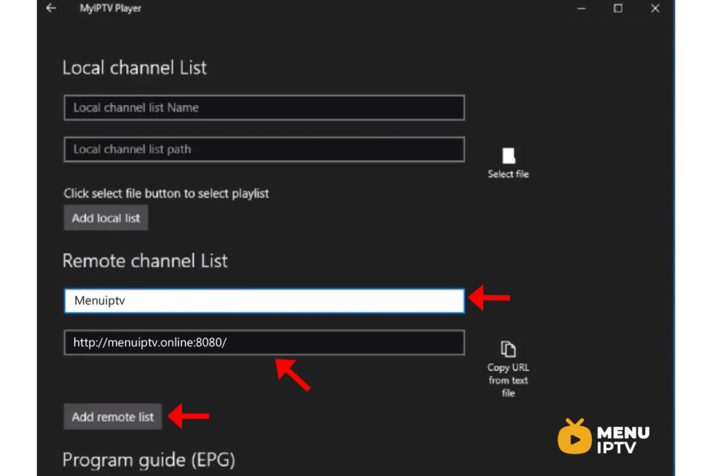 5 Easy Steps to Set Up IPTV on Microsoft Devices via MyIPTV Player - MENUIPTV