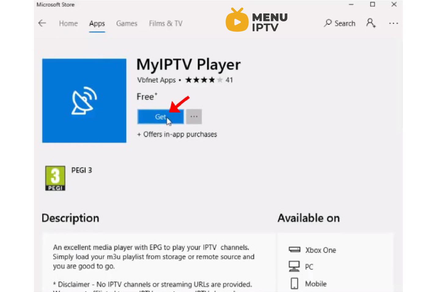 5 How to setup IPTV on Microsoft devices via MyIPTV Player - MENUIPTV